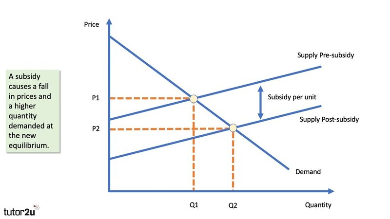 Subsidies - 2021 Revision Update | Economics | tutor2u