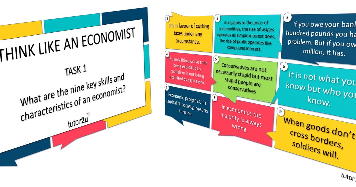 Teaching Activity | Think Like An Economist | Economics | tutor2u