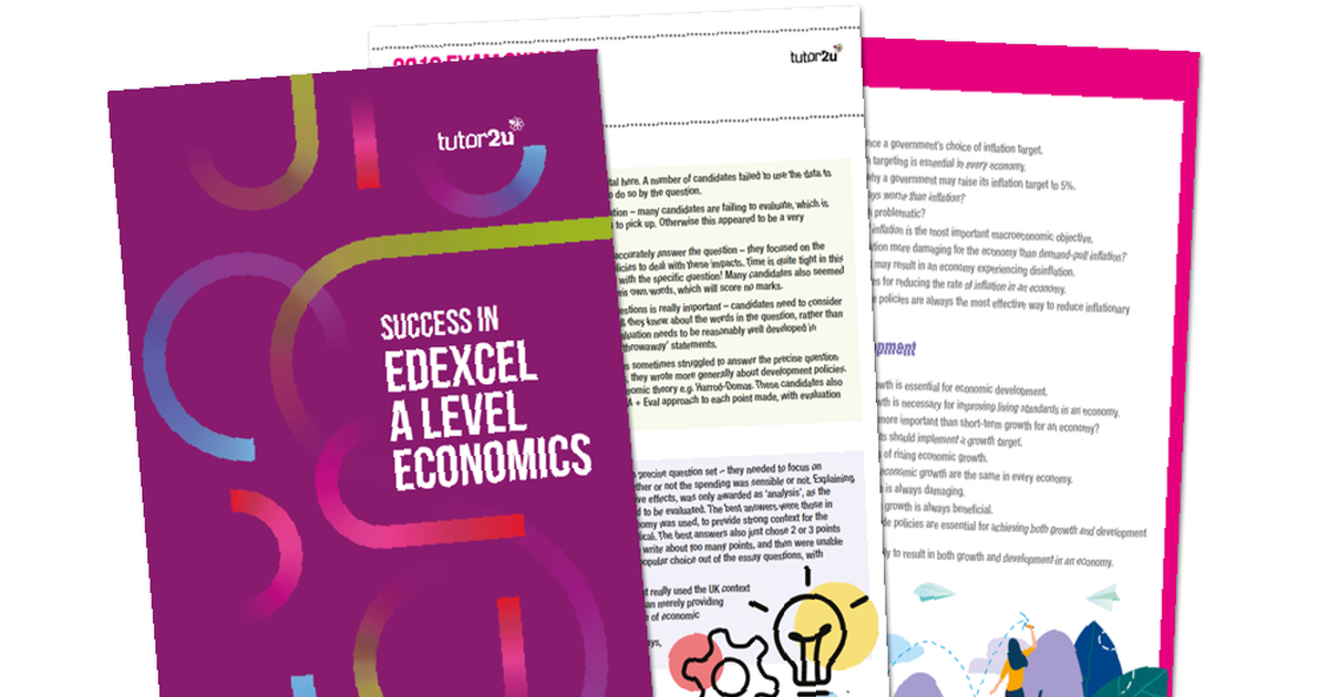 Success in Edexcel (A) A-Level Economics 2019 (CPD) | Economics | tutor2u