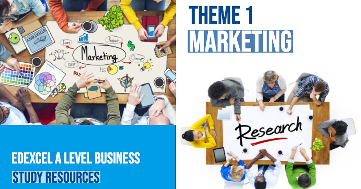 Edexcel A Level Business Study Resources for Theme 1 - Marketing ...