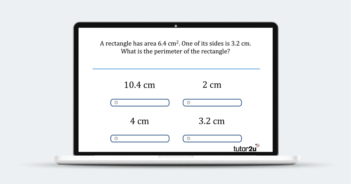 Perimeter and Area Revision Quiz | Maths | tutor2u