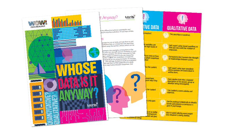 Teaching Activity: Whose Data Is It Anyway? | Psychology | tutor2u