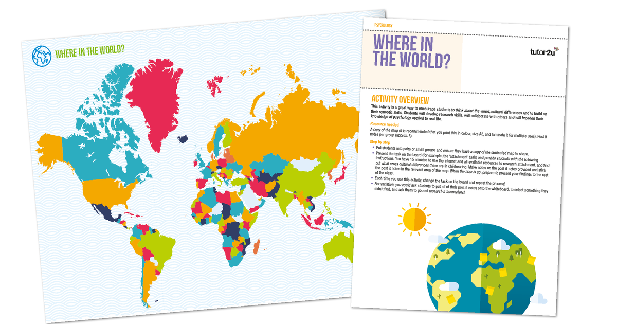 Teaching Activity: Where in the World? | Psychology | tutor2u