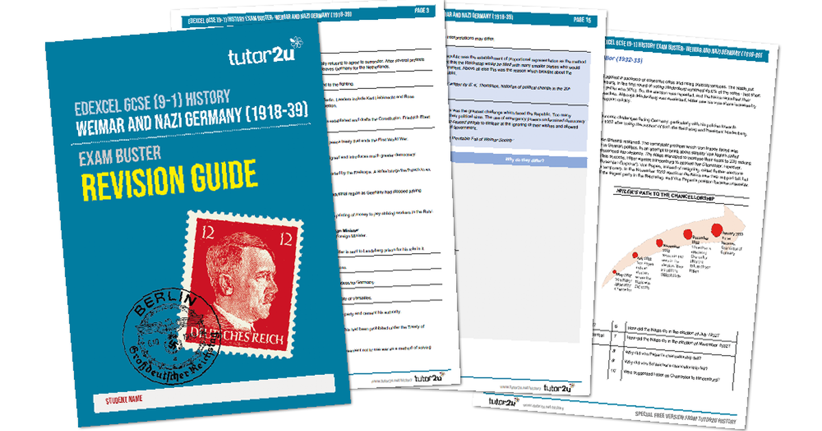 Free Revision Guide for Edexcel GCSE (9-1) History: Weimar & Nazi ...