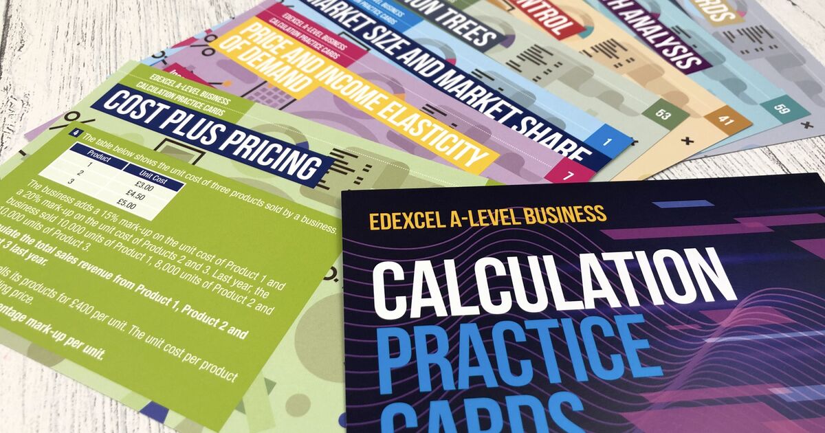 Edexcel A-Level Business Calculation Practice Cards | Business | tutor2u