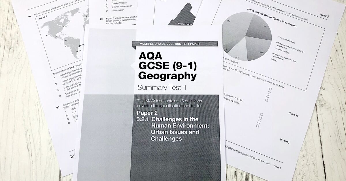 Paper 2 MCQ Revision Test Pack for AQA GCSE (9-1) Geography | Geography ...