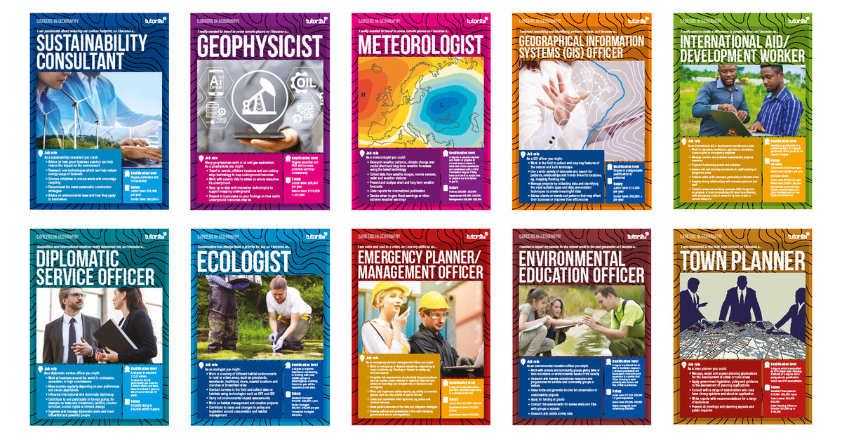 Careers in Geography | Classroom Posters / Handouts | Geography | tutor2u