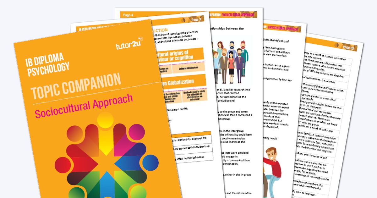 Sociocultural Approach: IB Diploma Psychology Core Companion ...