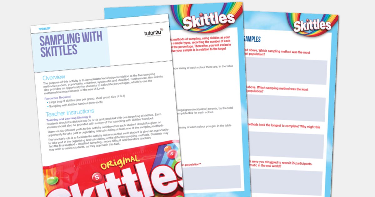 Teaching Activity: Sampling with Skittles | Research Methods ...