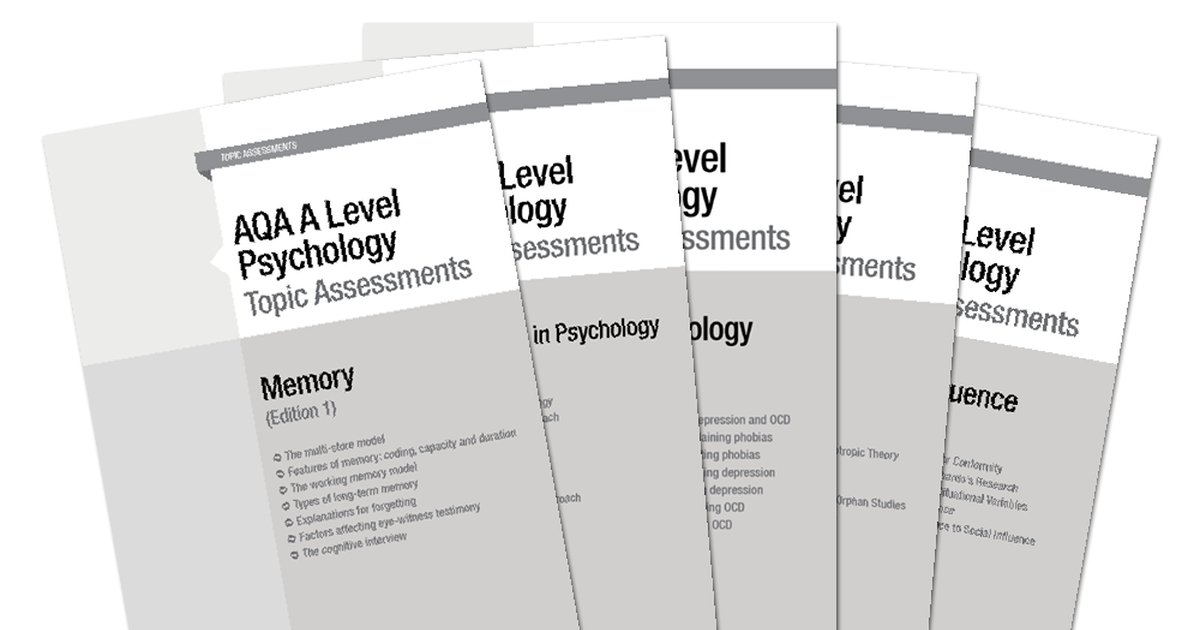 Topic Assessments for AQA A-Level Psychology | Psychology | tutor2u