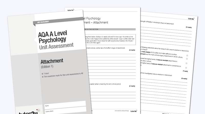 Attachment: AQA A Level Psychology Unit Assessment Edition 1 ...