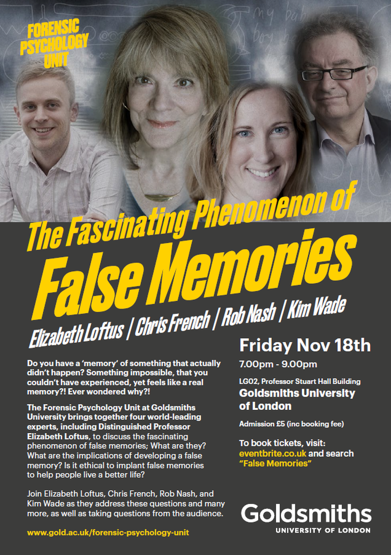 Event: The Fascinating Phenomenon of False Memories | Psychology | tutor2u